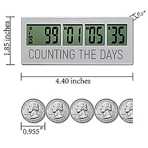 Reusable Countdown Clock for All of The Big Events in Your Life, Wedding Save The Date Countdown, Retirement Countdown Timer, Baby Due Date & Christmas Countdown | up to 999 Day Countdown Timer