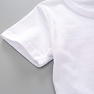 Xfglck 1-4T Toddler Kids Baby Girls Summer Outfits Clothes Watermelon Print Tops + Shorts Pants with Belt Short Set (Green set, 3-4 y)