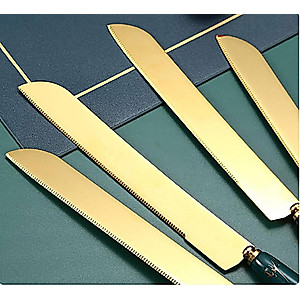 Wedding Cake Knife Shovel Server Set Silverware Stainless Steel Ceramic Handle Wedding Party Thanksgiving Christmas (White)