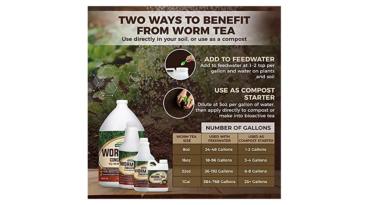 Organic Worm Tea Fertilizer for Healthy Plants & Soil - Petra