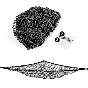 KOHUIJOO Stuffed Animal Hammock,Toy Hammock Net, Jumbo Toy Storage Net 83" Wall Sling Corner Extra Large Kids Children Mesh Toy Net Organizer (Black, 83 Inch)