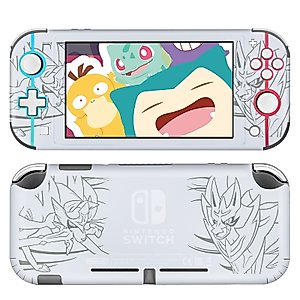 DLseego Switch Lite Skin Cool Pattern Full Wrap Skin Protective Film Sticker Design for Switch Lite-Gray