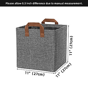 GRANNY SAYS Bundle of 4-Pack Cube Storage Bins for Organizing & 3-Pack Fabric Storage Bins