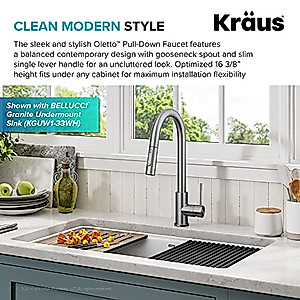 Kraus KTF-3104SFS Oletto Contemporary Single-Handle Touch Kitchen Sink Faucet with Pull Down Sprayer, 16 5/8 Inch, Spot Free Stain