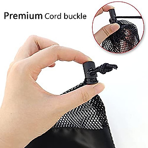 JOGILBOY 3 Pcs Mesh Bag with Sliding Drawstring Cord Lock Closure Laundry Bags Camping Nylon Drawstring Bag Storage Mesh Bags for Travel & Outdoor Activity Home Kitchen Supplies Collecting Toys