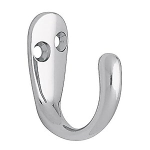 Liberty Hardware B59103Z-CHR-C Single Prong Robe Hook, Polished Chrome