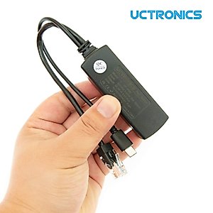 UCTRONICS PoE Splitter USB-C 5V - Active PoE to USB-C Adapter, IEEE 802.3af Compliant for Raspberry Pi 4, Google WiFi, Security Cameras, and More