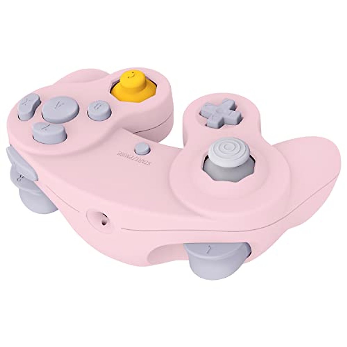 eXtremeRate Cherry Blossoms Pink Faceplate Backplate for Nintendo Gamecube Controller, Soft Touch Replacement Housing Shell Cover w/Buttons for Nintendo Gamecube Controller - Controller NOT Included