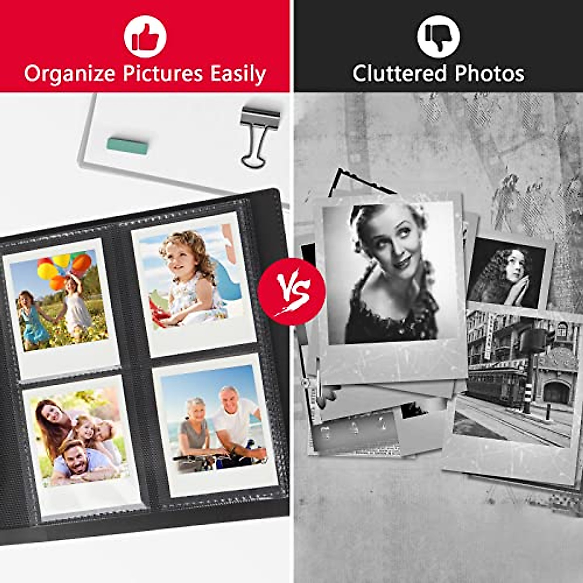 Polaroid Go Photo Album, Polaroid Albums 192 Pictures for Polaroid Go Instant Mini Camera, Photo Album for Polaroid Go Film and Polaroid Go Instant Mini Camera（Black）