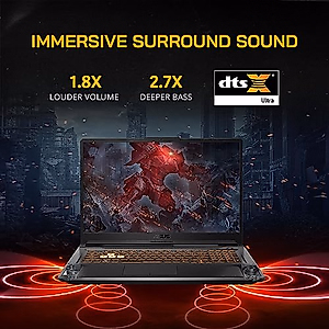 ASUS 2022 TUF A17 17.3" 144Hz FHD Gaming Laptop, AMD Ryzen 5 4600H, NVIDIA GeForce GTX 1650, 32GB RAM, 1TB PCIe SSD, RGB Backlit Keyboard, Win 11 Pro, Bonfire Black, 32GB Snowbell USB Card