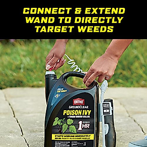 Ortho GroundClear Poison Ivy & Tough Brush Killer3 - Ready-To-Use Weed Killer Spray with Comfort Wand, 1 gal.