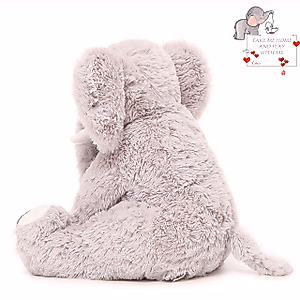 Toys Studio 19.6 Inch Stuffed Elephant Animal Soft Giant Elephant Plush Gift for Girls, Boys (Gray)