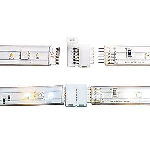 Litcessory 6-Pin to Cut-End Connector for Philips Hue Lightstrip Plus (4 Pack, White - Standard 6-PIN V3)