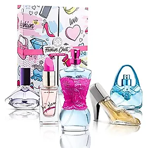 SCENTED THINGS Fashion Chest Body Spray Girl Perfume, Eau De Parfum Teen Girl Gifts, 5 Piece Set