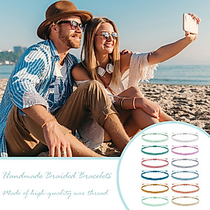 Long tiantian 12Pcs Bracelets for Womens Summer Bracelets for Beach Surfer Bracelets Set Summer Essentials for Womens Waterproof Bracelets for Women(U-12pcs-String Bracelets)