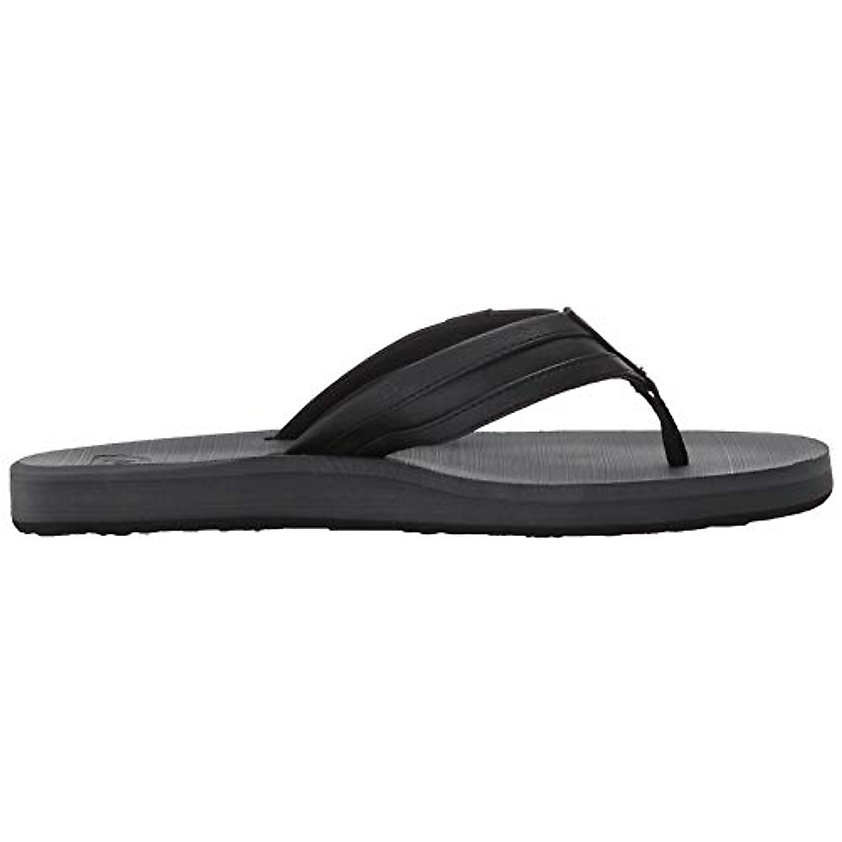 Quiksilver Men's Carver Squish Flip-Flop, Black/Grey/Black, 10(43) M US
