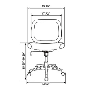 Realspace® Adley Mesh/Fabric Low-Back Task Chair, Blue/White
