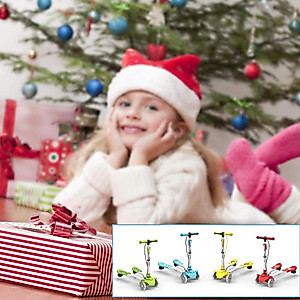 Ygqtbc Folding Kick Scooter for Kids 2 Wheel Scooter for Girls Boys, Safety Certified, 3 Adjustable Height, PU LED Light Up Wheels for Children 4 Years and up (Color : Yellow)