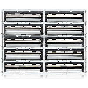 ** 200 Count ** Taconic Shave Twin Blade Razor Refill Cartridges with Lubricating Strip - Compatible with Gillette Trac 2, Gillette Atra, Vector and Contour Razor Handles -Made in The USA