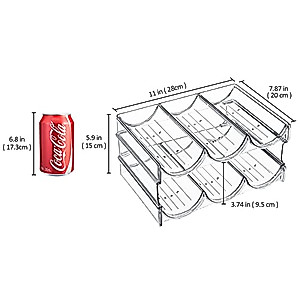 Puricon Stackable Water Bottle Organizer for Cabinet, Clear Bottle Storage Rack Plastic Bottle Holder for Insulated Sports Flask Kids Bottles Travel Mug Tumbler Organizer for Kitchen Pantry -2 Pack