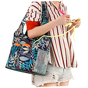 CORHAD Wool Storage Bag Crochet Bags for Crocheting Canvas Tote Bag Crochet Storage Organizer Knitted Handbags Yarn Project Wrist Bag Knit Wrist Bag Knitting Organizer Yarn Knitting Bag