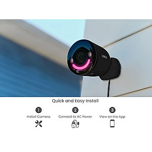 Lorex 4K Spotlight Indoor/Outdoor Wi-Fi 6 Security Camera with Smart Security Lighting, Person, Vehicle, Animal and Package Detection, 2-Way Talk, Quick Response, Fusion