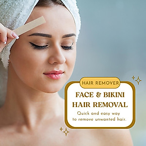 MOOM Express Wax Strips with Chamomile & Lavender, Hair Removal Kit with Finishing Oil - Wax Strips for Face, Bikini Zone & Brazilian, Perfect For Travel - 1 Pack of 10 Double-Sided Strips, 20 count