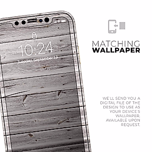 Aged White Wood Planks - DesignSkinz Protective Vinyl Decal Wrap Skin Cover Compatible with The Apple iPhone XR (Full-Body, Screen Trim & Back Glass Skin)