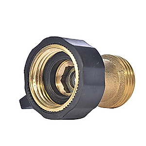 3/4" Brass Garden Hose Shut Off Valve,1-Way Restricted-Flow Water Shut-Off, Fits 3/4 Inch Hose Connector
