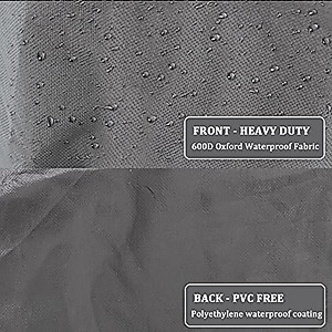 Outdoor Sectional Couch Cover, Patio L-Shaped Sectional Sofa Cover Waterproof, Heavy Duty 600D Oxford Lawn Patio Furniture Set Cover, Garden Furniture Cover 105''L/85 Lx34''Dx31''H Right Facing