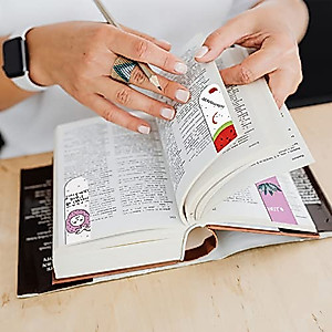 MWOOT 30Pcs Magnetic Bookmarks, Cute Assorted Magnet Page Markers Set, Cartoon Fruit Magnetic Page Clips Bookmark for Kids Students School Office Book Lovers Reading Supplies(30 Styles, 6x2CM)