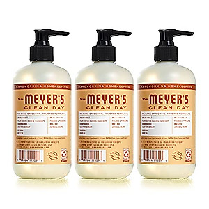 MRS. MEYER'S CLEAN DAY Hand Soap, Made with Essential Oils, Biodegradable Formula, Oat Blossom, 12.5 fl. oz - Pack of 3