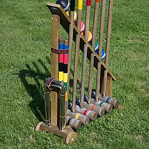Franklin Sports Outdoor Croquet Set - 6 Player Croquet Set with Stakes, Mallets, Wickets, and Balls - Backyard/Lawn Croquet Set - Vintage
