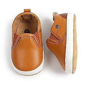 Timatego Infant Baby Boys Girls Snow Boots Non Slip Soft Sole Toddler First Walker Crib Warm Winter Shoes 0-18 Months(0-6 Months Infant 30 Brown)