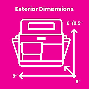 Everything Mary Craft Caddy, Geometric - Art Storage for Supplies & Crafts - Supply Organizers Tote for School Classroom, Office, and Home - Organization For Makeup & Nurses