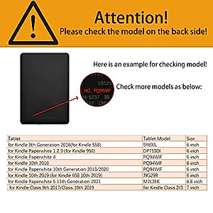 BACSEAZH Case Fits Kindle Paperwhite 10Th Generation 2018 Released Ebook Reader Covers with Auto Wake/Sleep Waterproof Cases for Kindle Paperwhite 4(Model: Pq94Wif), Abstract Surf Print