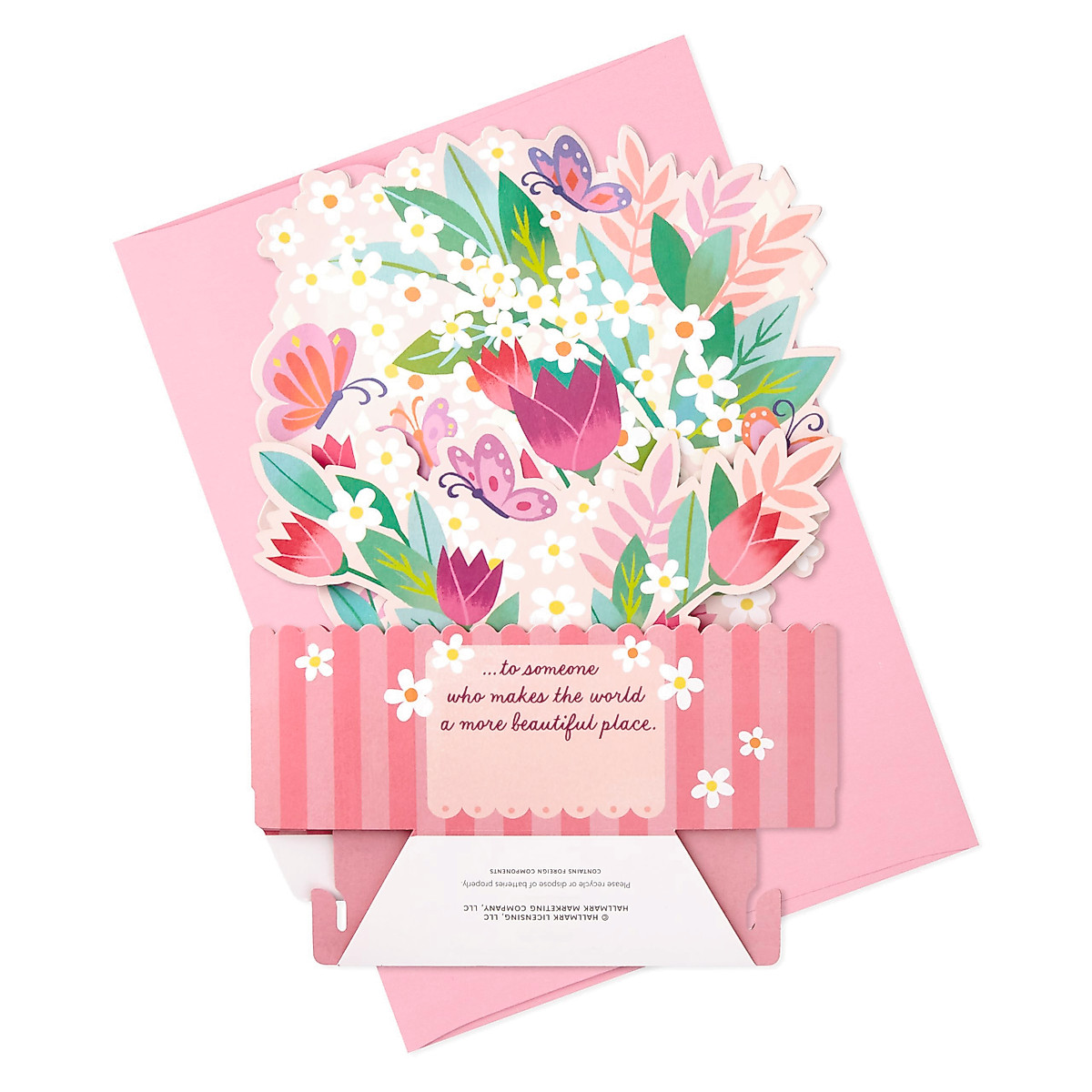Hallmark Paper Wonder Musical Pop Up Birthday Card with Motion (Butterflies and Flowers)