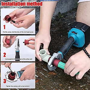 Plastic Water Pipe Welder, Cordless Handheld Socket Fusions Welder Kit, Rechargeable PPR Pipe Welding Machine with 6 Die Heads for PPR PE PB HDPE Pipe (340℃ Constant Temperature)