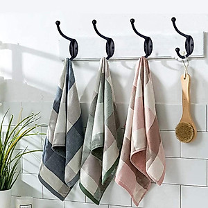 20 Pack Wall Mounted Double Coat Hooks - Utility Metal Hooks with 40 ScrewsVintage Double Hooks, Wall Mounted Zinc Die-Cast Bathrobe Hooks for Hanging Coats, Bags, Scarves, Towels and Hats