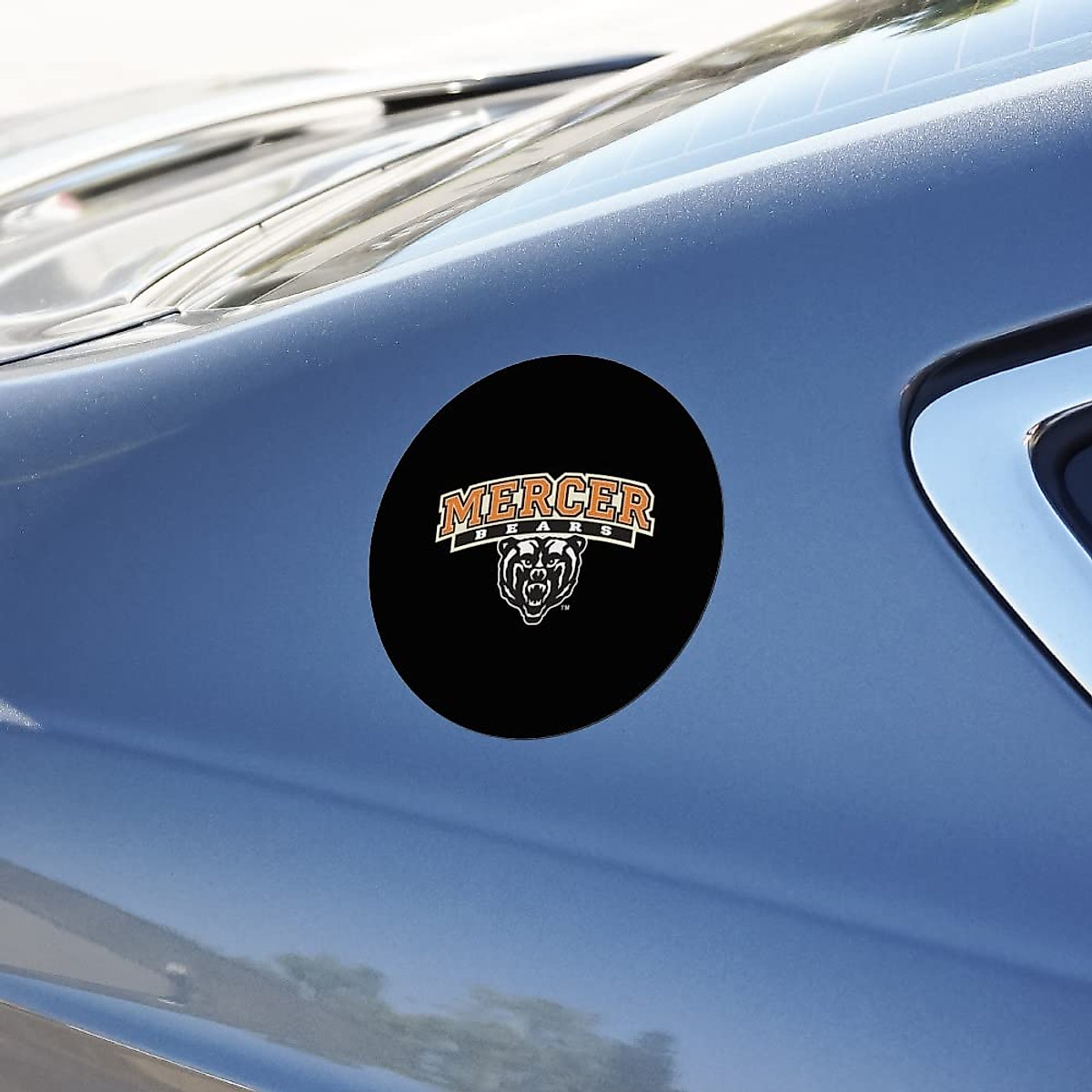 Mercer University Secondary Logo Automotive Car Refrigerator Locker Vinyl Circle Magnet