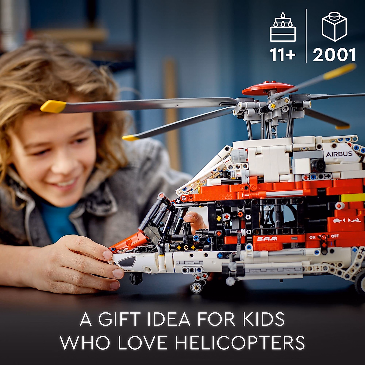 LEGO Technic Airbus H175 Rescue Helicopter 42145 Building Toy Set for Kids, Boys, and Girls Ages 11+ (2,001 Pieces)