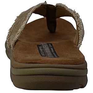 Skechers Men's Bosnia Flip-Flop Sandal, Tan, 11 M US