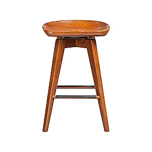 Boraam Bali Counter Height Swivel Stool, 24-Inch, Walnut