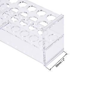 uxcell Acrylic Test Tube Holder Lab Stand Rack 2x6 Wells for 10ml Centrifuge Tubes Clear