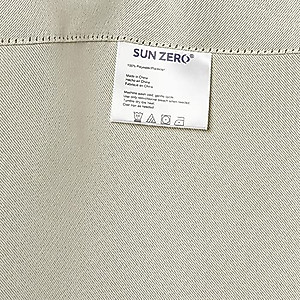 Sun Zero Easton Energy Saving Blackout Grommet Curtain Panel, 40" x 84", Pearl