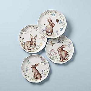 Lenox 893465 Butterfly Meadow Bunny 4-Piece Accent Plate Set