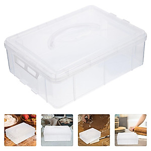 Didiseaon Box Cake Carrier with Lid and Handle Cupcake Storage Container Cake Storage Holder Cake Stand Plastic Handheld Cupcake Holder Cake Container Cake Stand with Lid Dessert Container