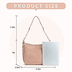 LUI SUI Soft Shoulder Bags for Women Fashion Hobo Tote Handbag Purse with Multiple Pockets Ladies Purse Gifts