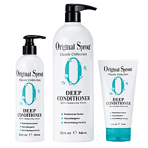 Original Sprout Deep Conditioner. Organic Vegan Deep Conditioning Treatment for Natural Hair Care. 32 Ounces. 2 Pack. (Packages May Vary)