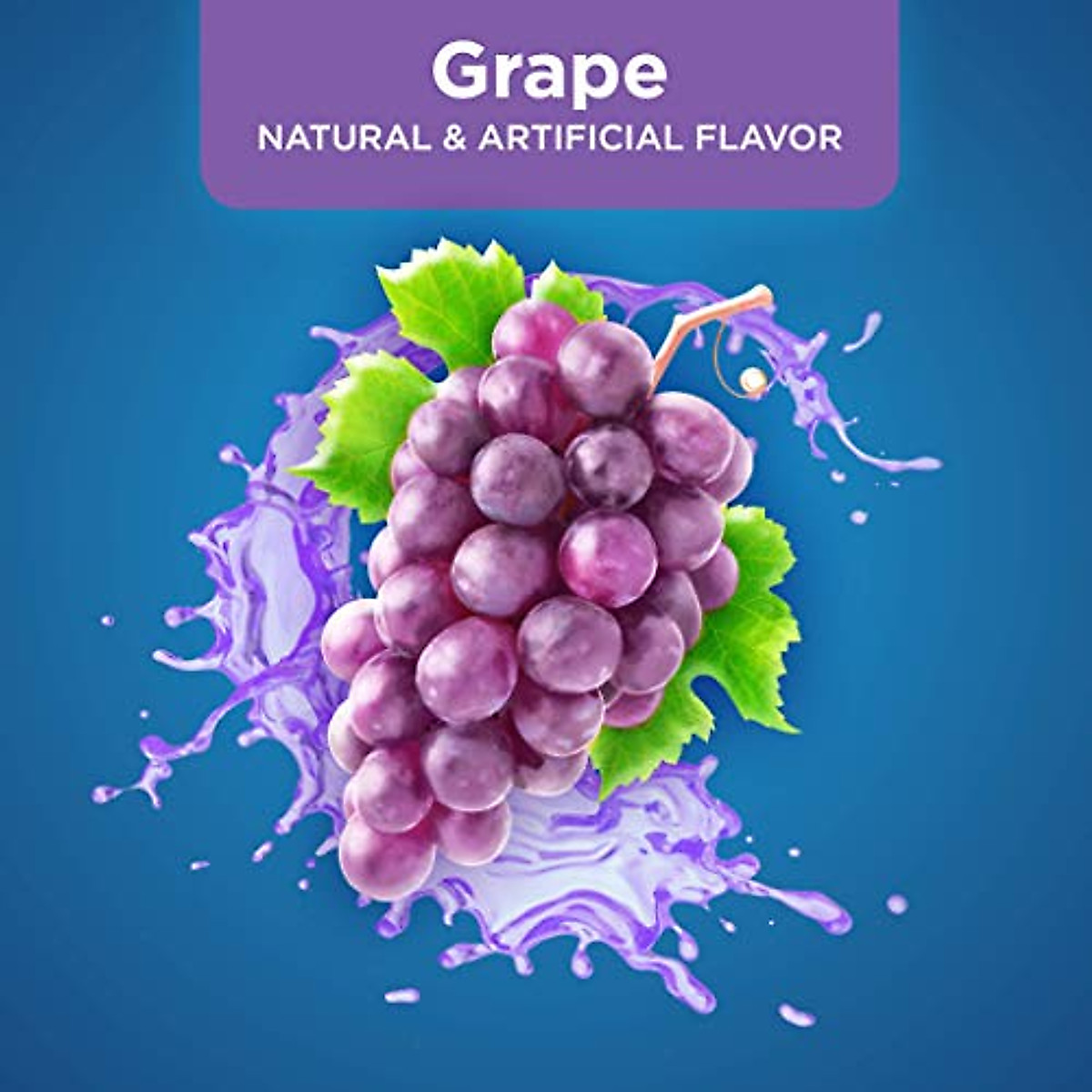 Amazon Basic Care Electrolyte Solution, Replaces Electrolytes, Fluid & Zinc, Grape, 33.8 Fl Oz